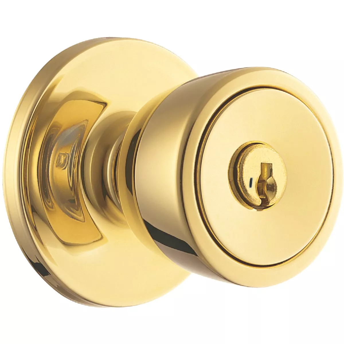 Weiser Elements Polished Brass Entry Door Knob with SmartKey | True ...