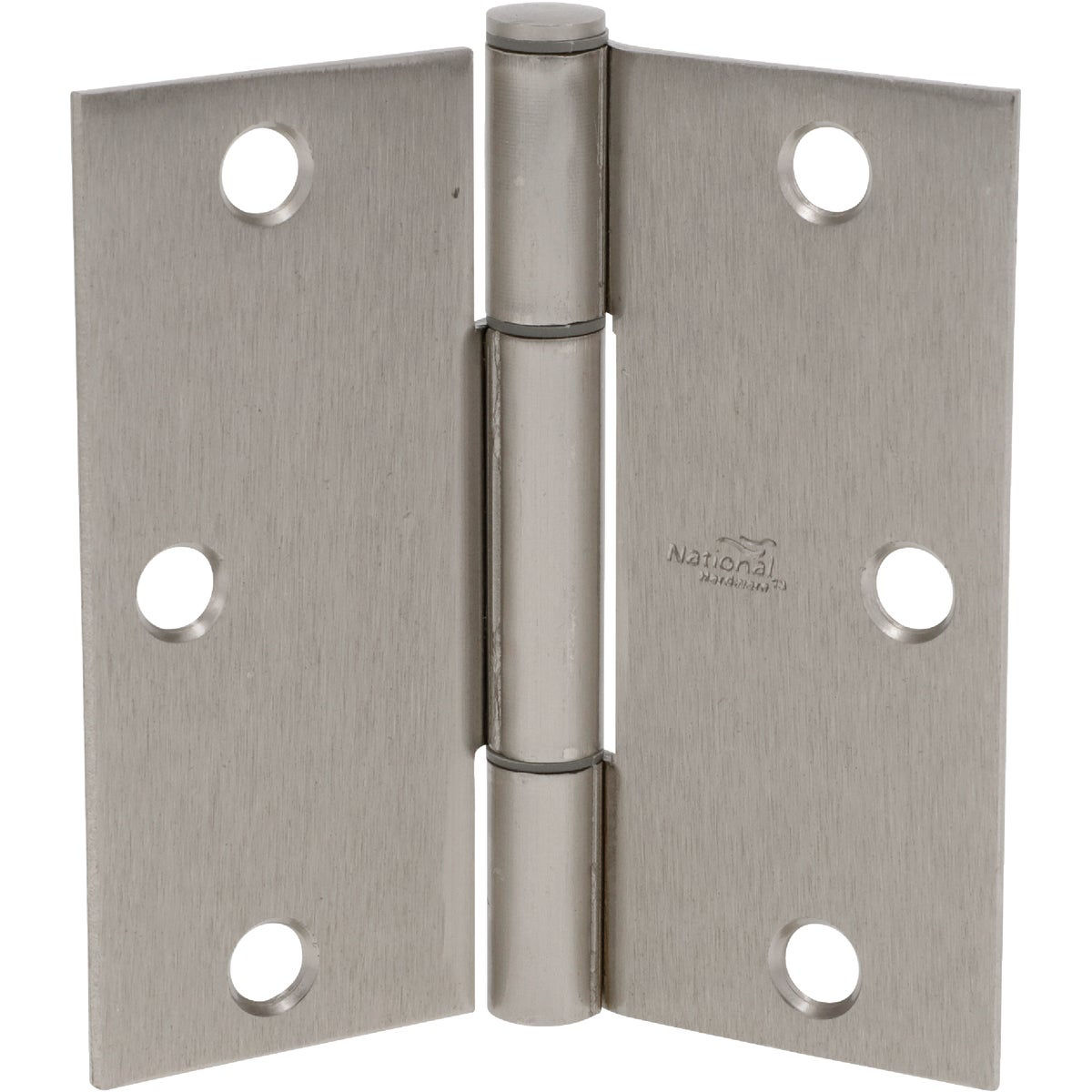 National Hardware Squeak Guard 3-1/2 In. Satin Nickel Hinge with Square ...