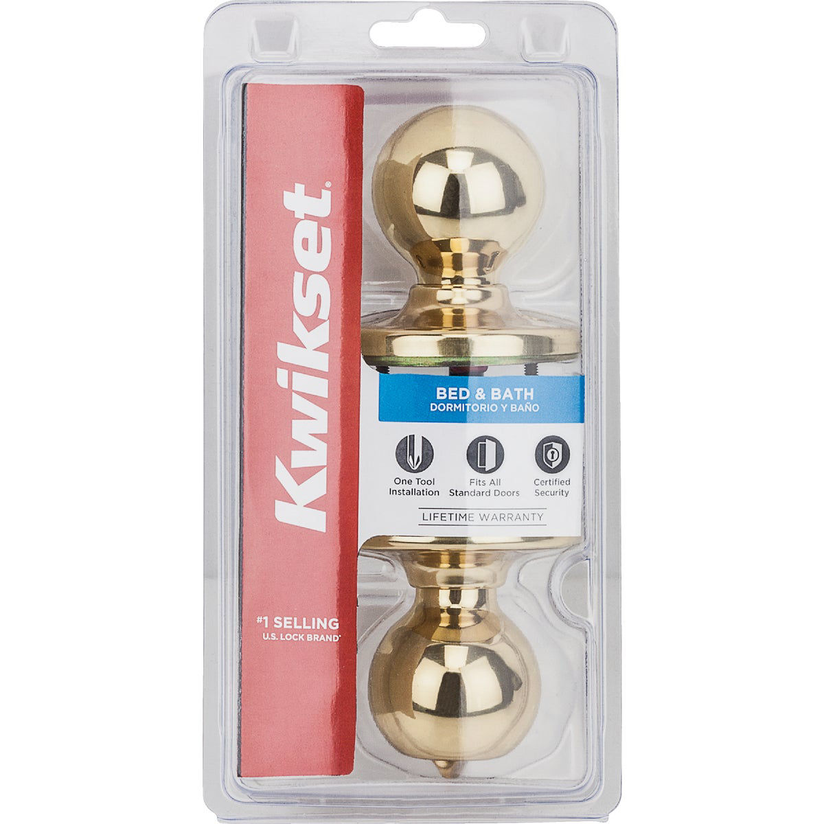 Kwikset Polo Polished Brass Bed & Bath Door Knob | Do it Best