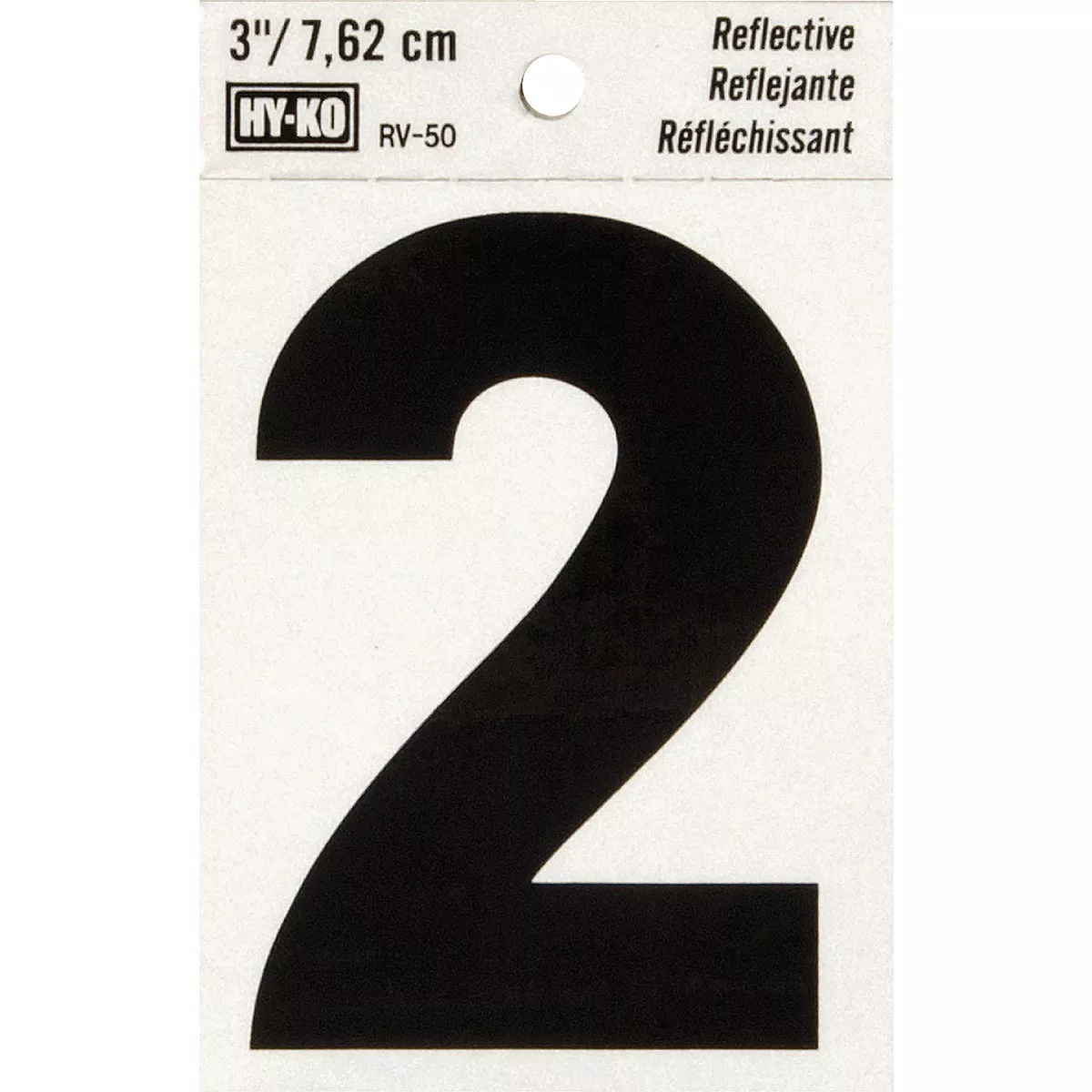 Hy-Ko Vinyl 3 In. Reflective Adhesive Number Two | True Value Hardware