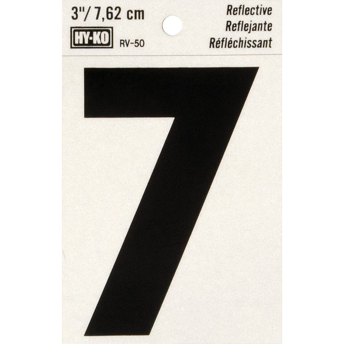Hy-Ko Vinyl 3 In. Reflective Adhesive Number Seven | Do it Best