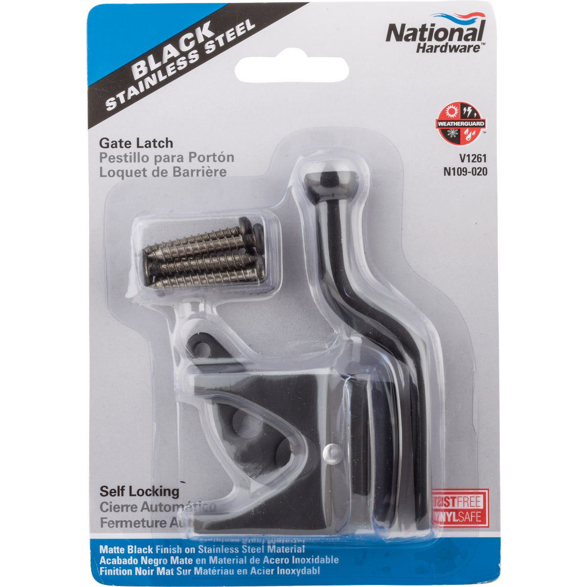 National Hardware Black Self-Locking Gate Latch | Do it Best