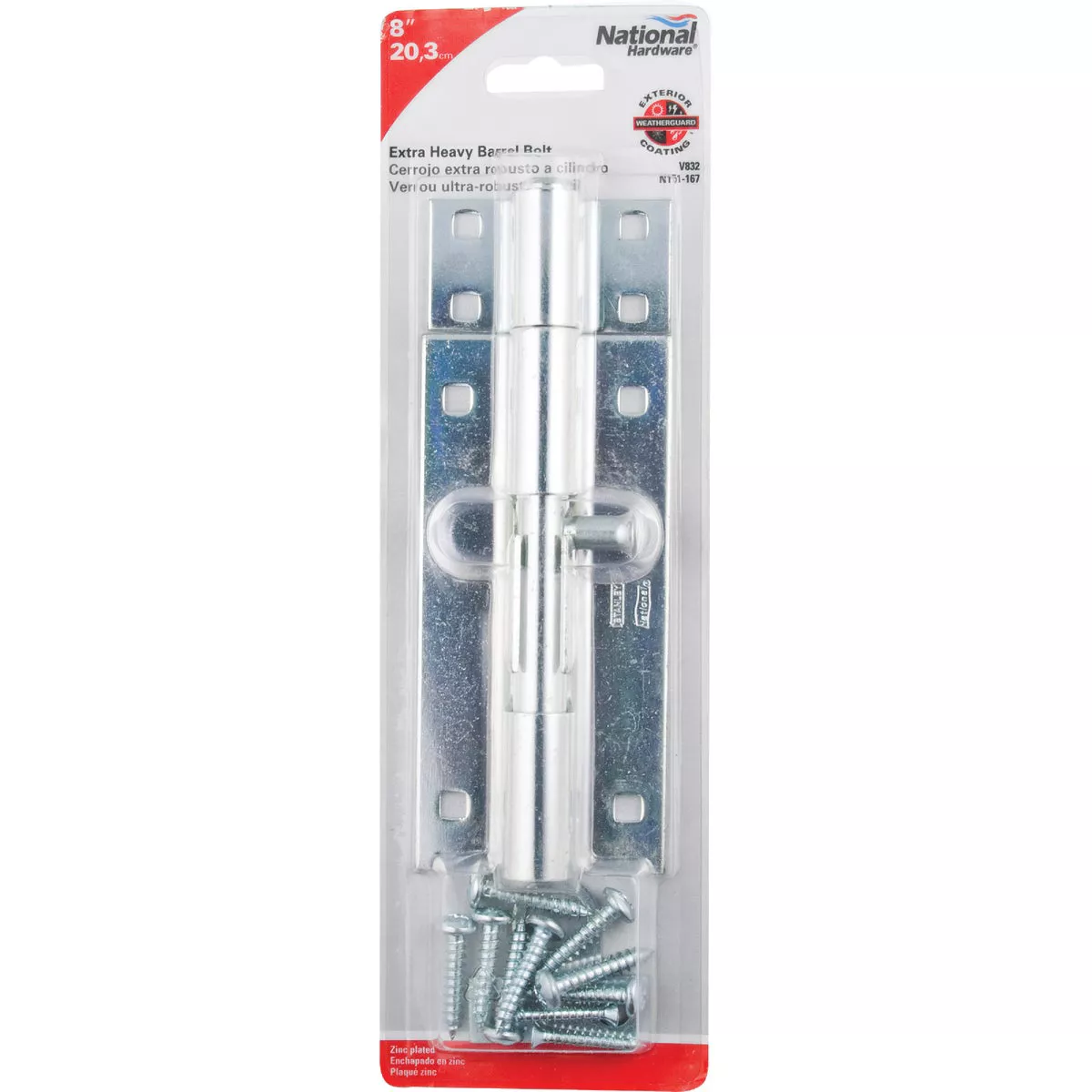 National Hardware 8 In. Zinc Extra Heavy-Duty Door Barrel Bolt | Do it Best