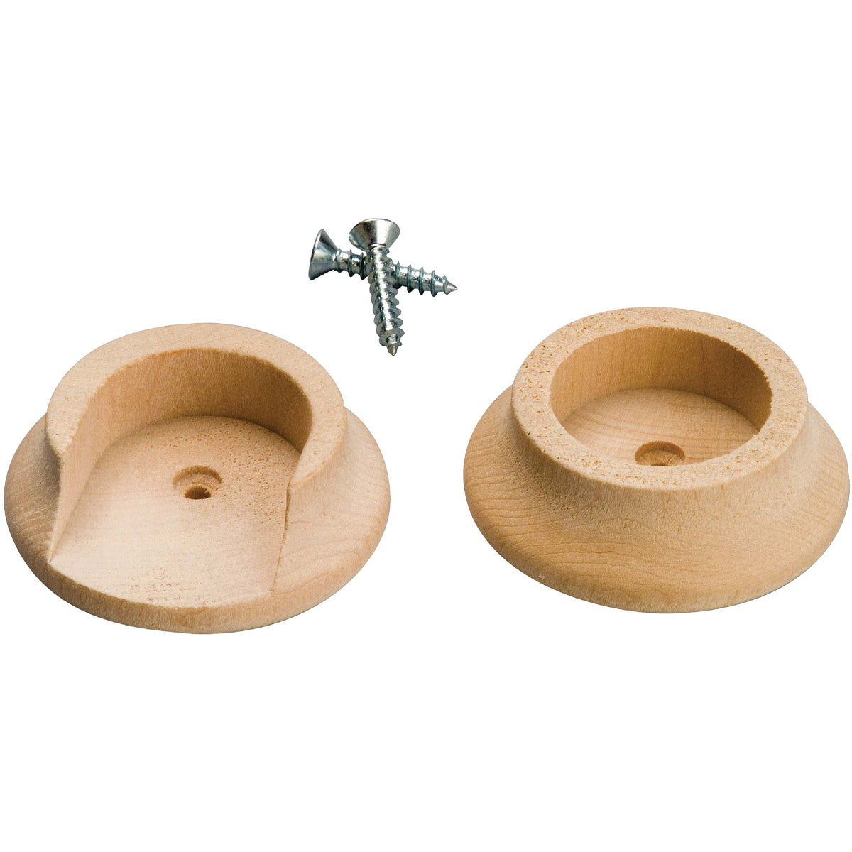 Waddell 1-3/8 In. Wood Closet Rod Socket, Natural (2-Pack) | Do it Best