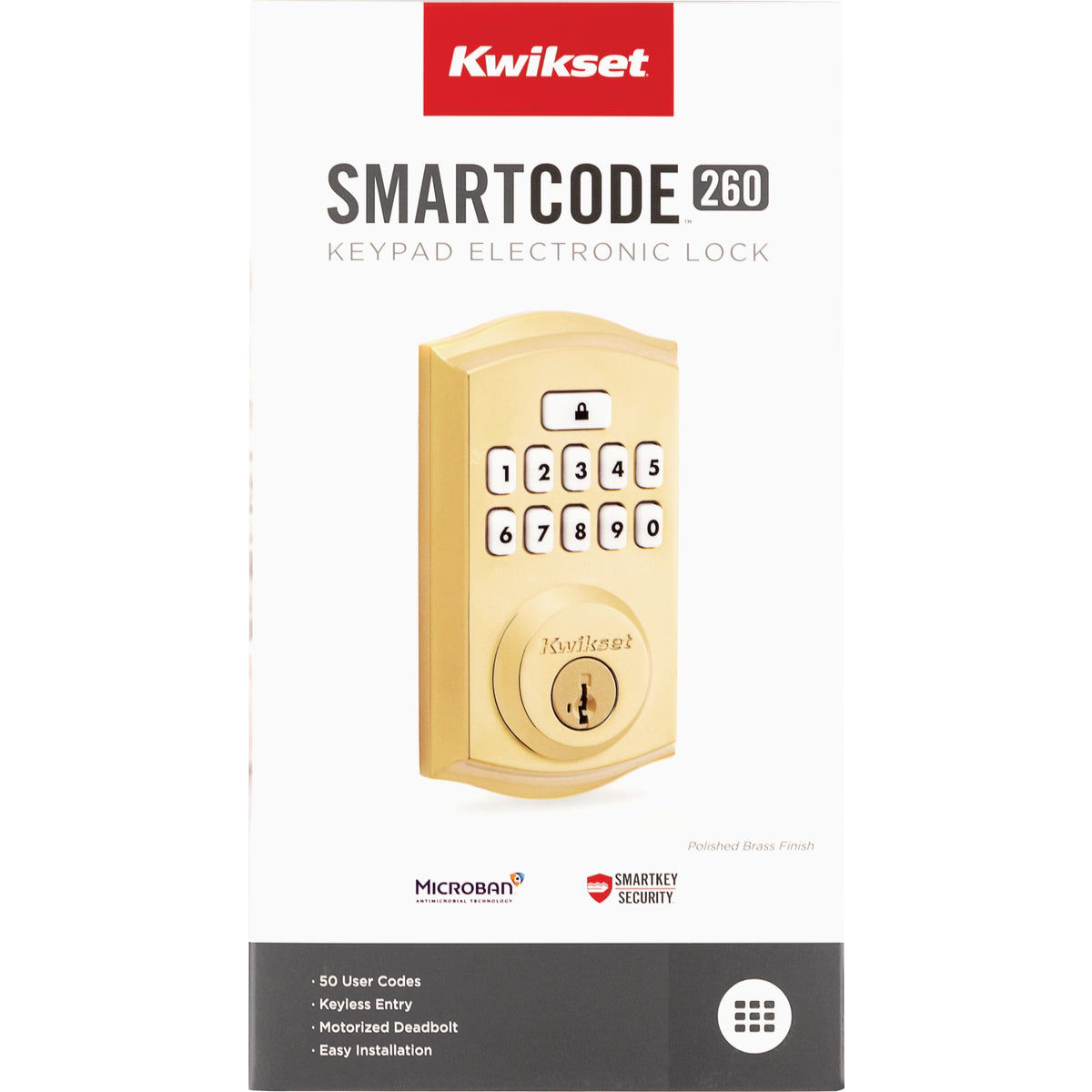 Kwikset Signature Series Traditional SmartCode Brass Electronic ...