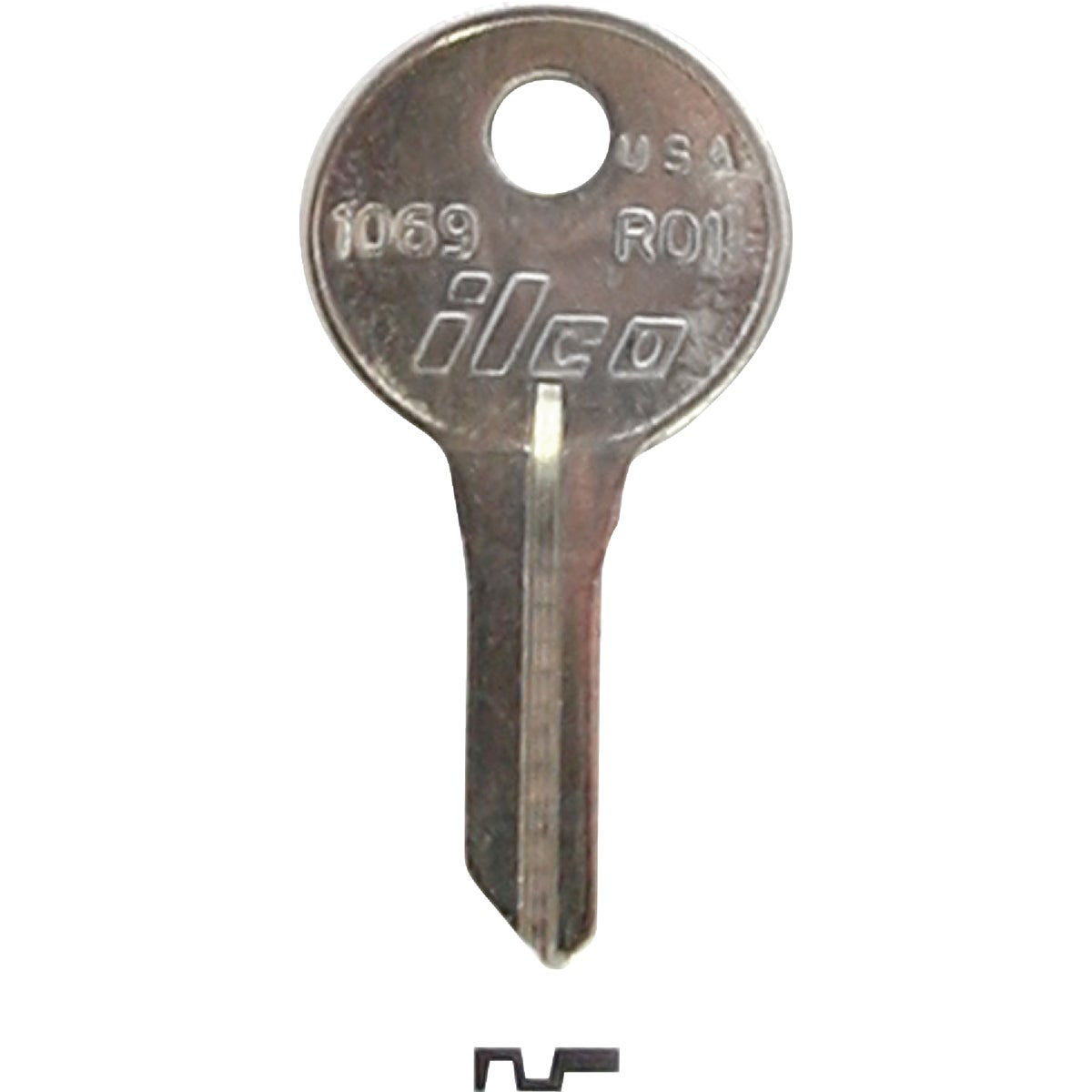ILCO Russwin Nickel Plated File Cabinet Key RO1 / 1069 (10-Pack) | Do ...