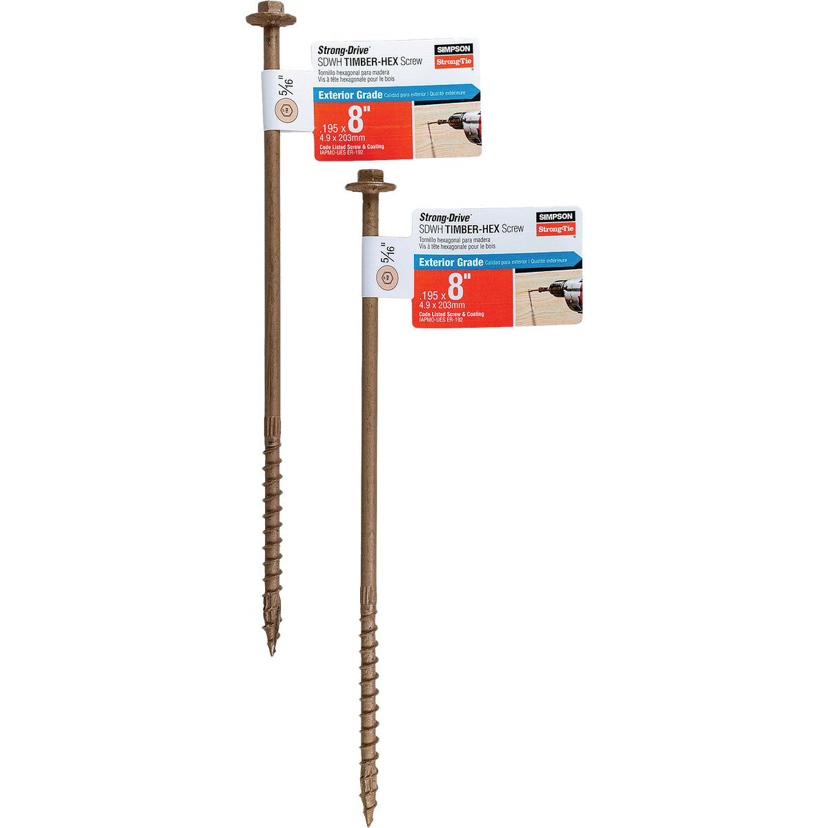 Simpson Strong-Tie Strong-Drive SDWH Timber-Hex 0.195 In. x 8 In. 5/16 ...