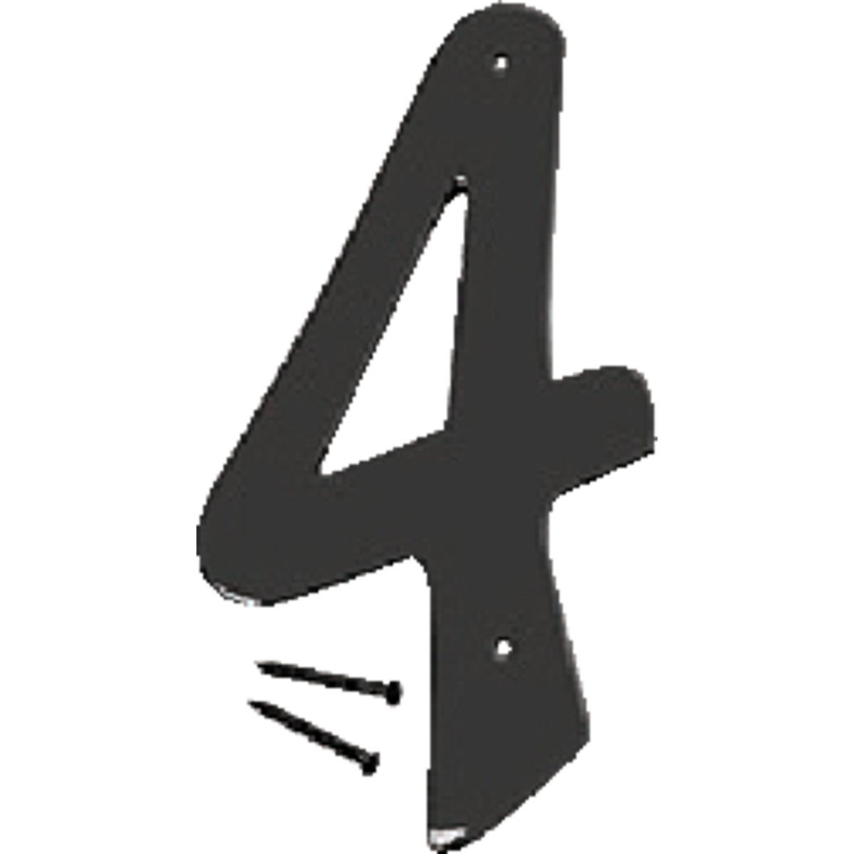 Hy-Ko 4 In. Satin Black Number 4 | Do it Best
