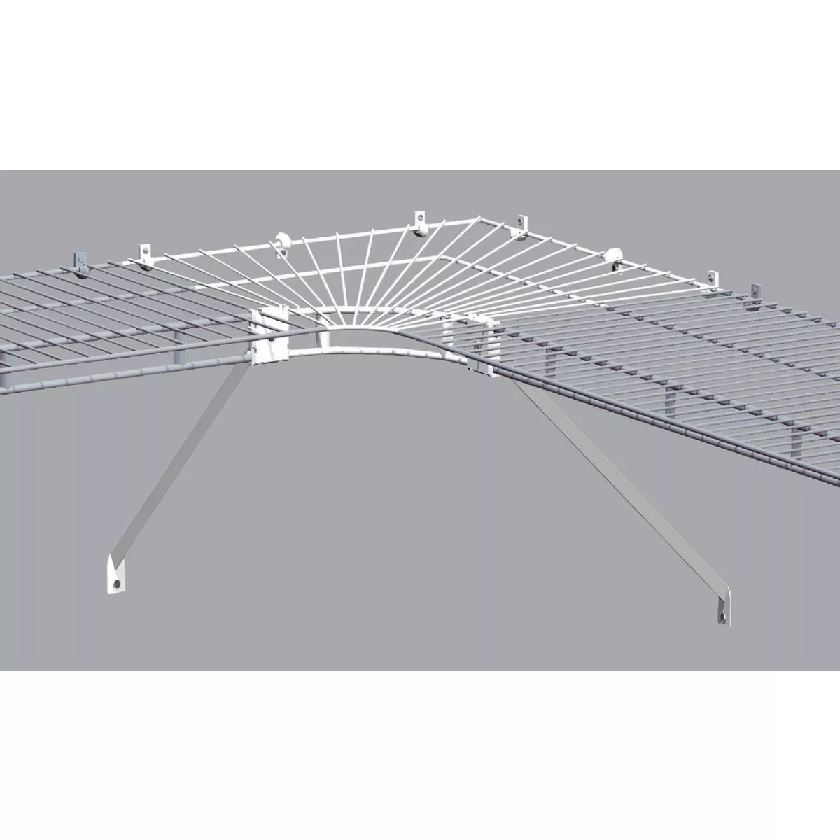 ClosetMaid 16 In. Shelf & Rod Wire Closet Corner Shelf Kit, White | Do ...