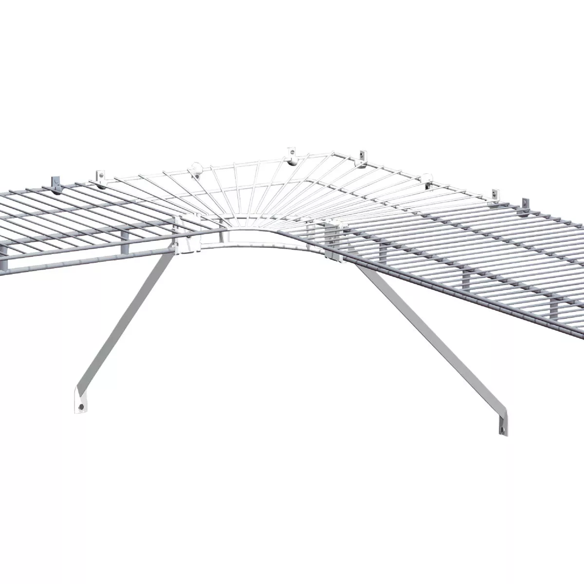 ClosetMaid 16 In. Shelf & Rod Wire Closet Corner Shelf Kit, White | Do ...