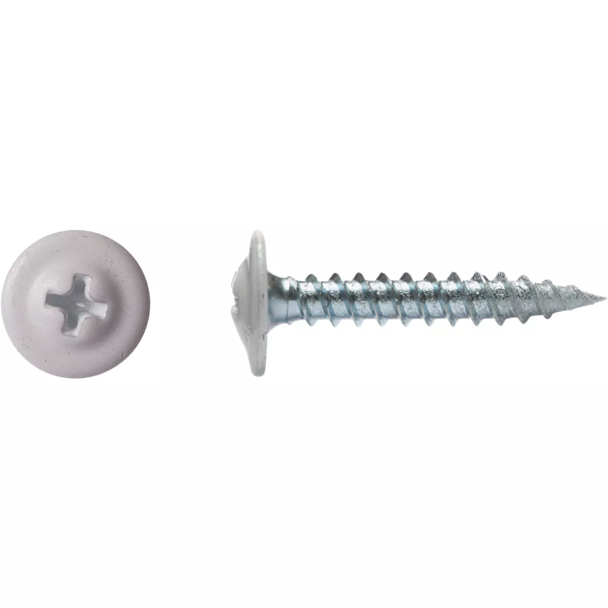 Big Timber #8 x 1 In. White Modified Truss Head Sharp Point Wood Screw ...