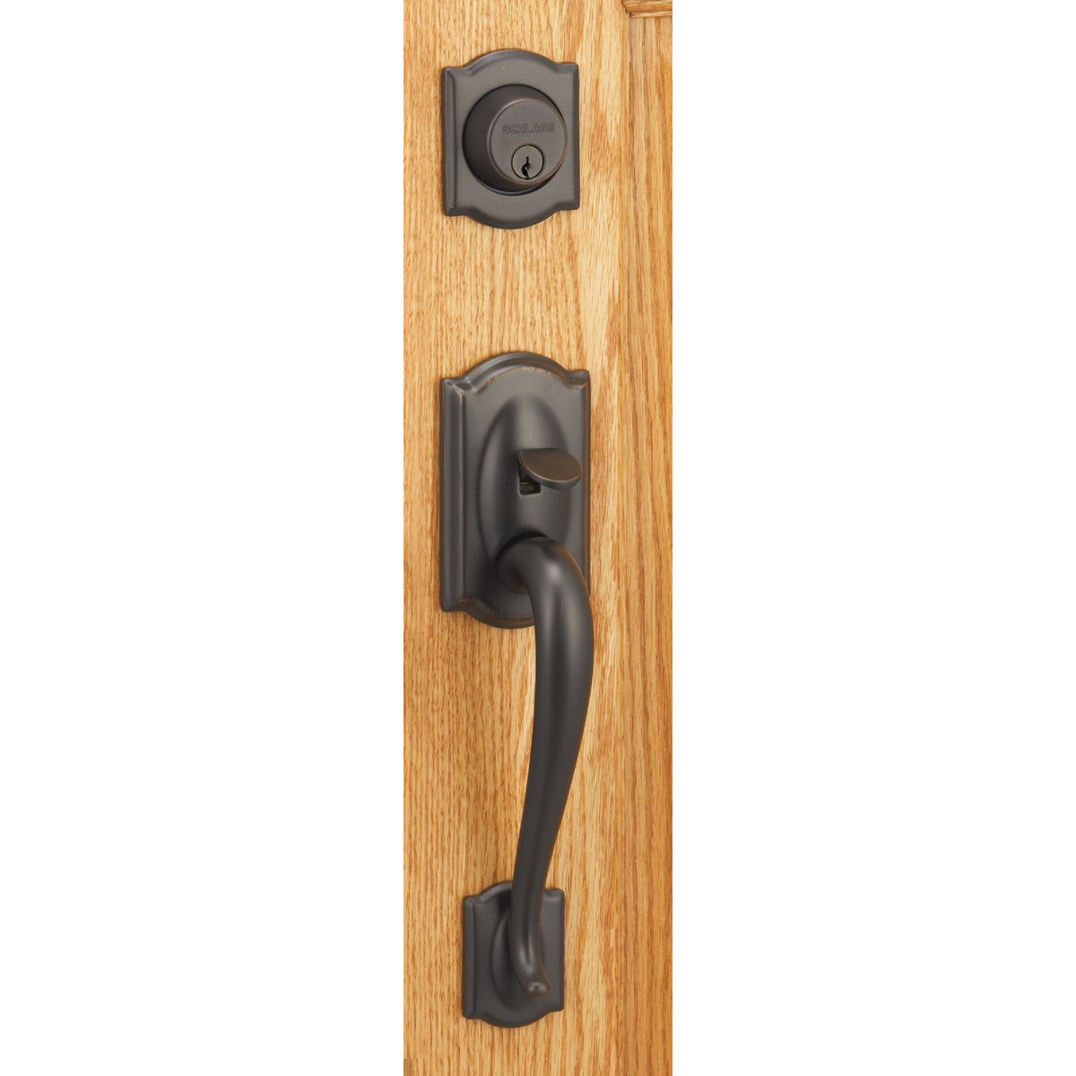 Schlage Aged Bronze Entry Door Handleset with Accent Lever | Do it Best