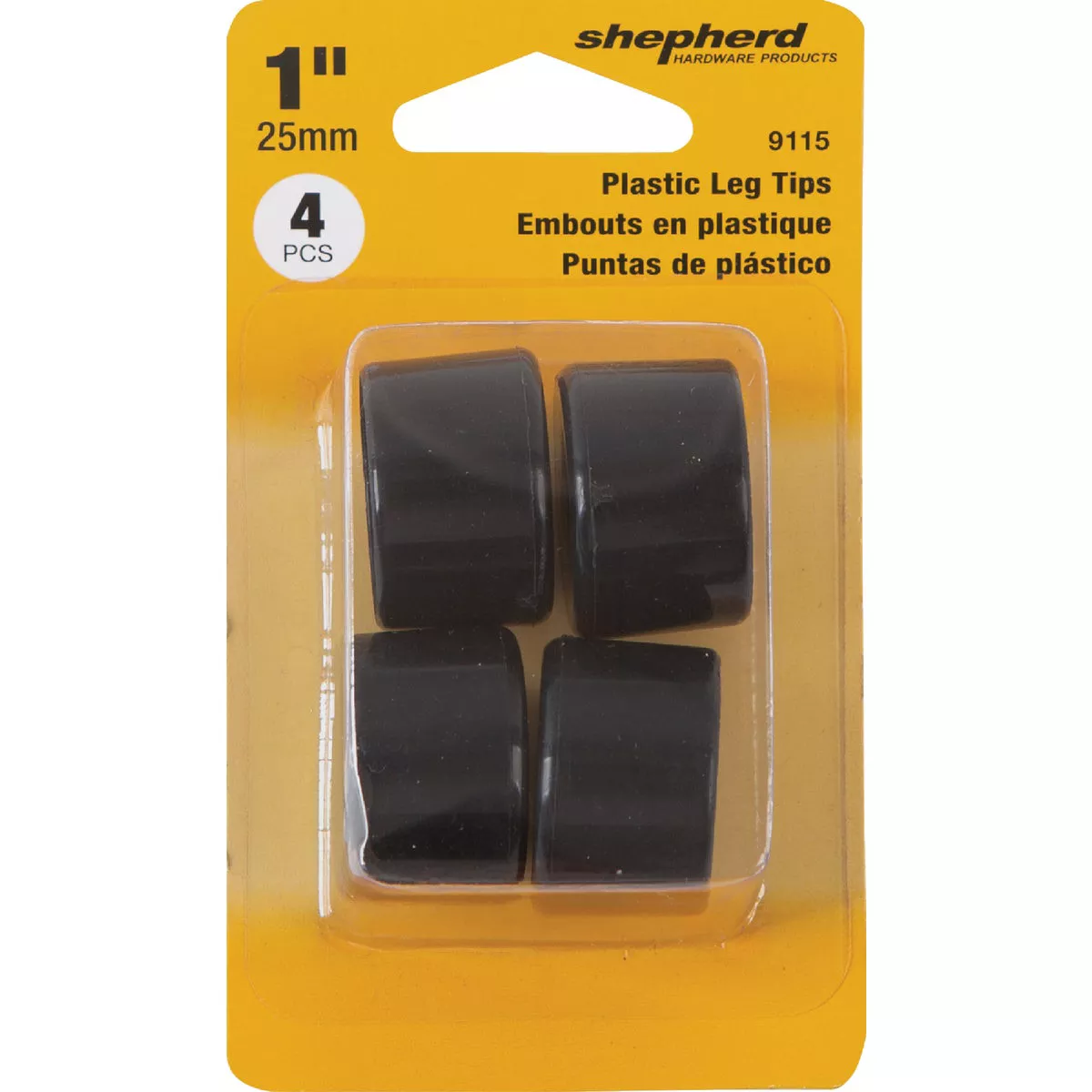 Shepherd Hardware 1 In. Low Rise Plastic Furniture Leg Tip (4-Pack ...