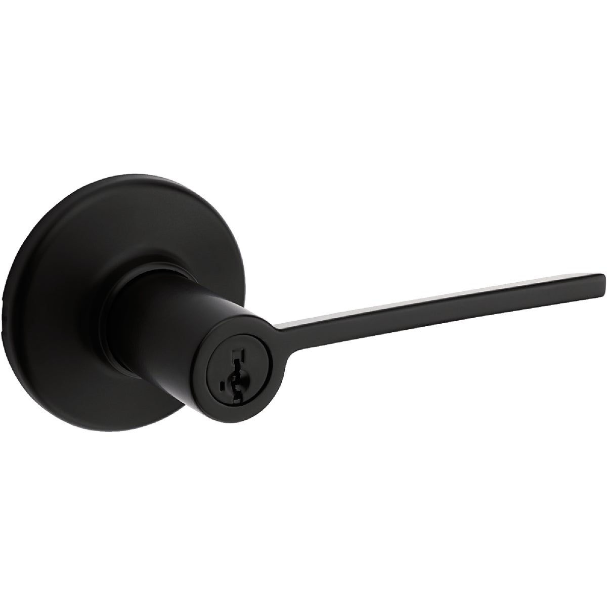 Kwikset Ladera Keyed Entry Lever SmartKey, Matte Black | Do it Best