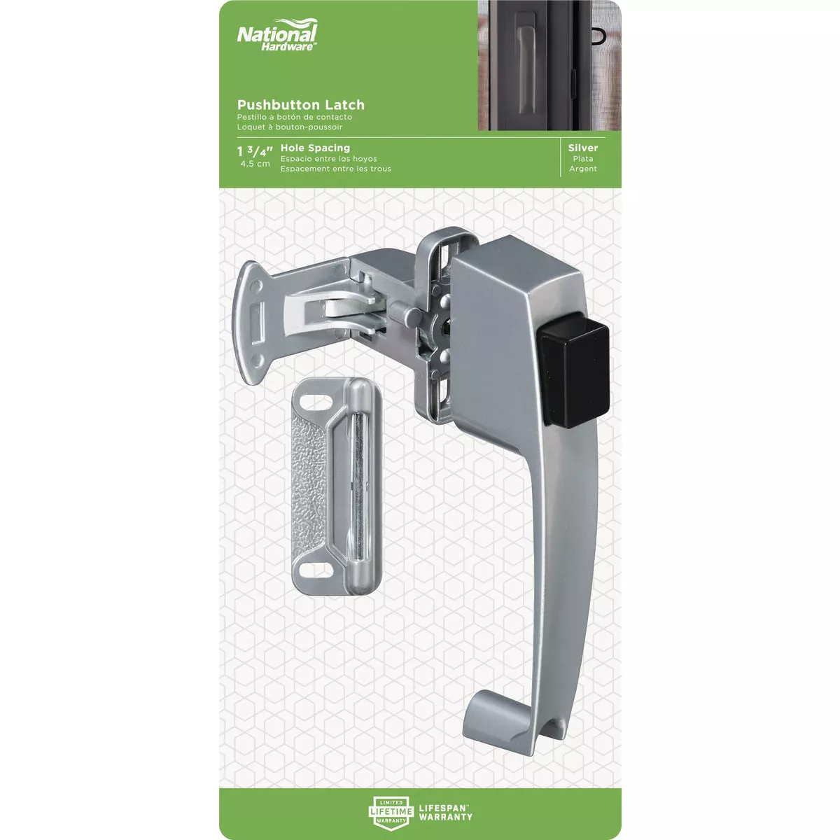 National Silver Push Button Latch | Do it Best