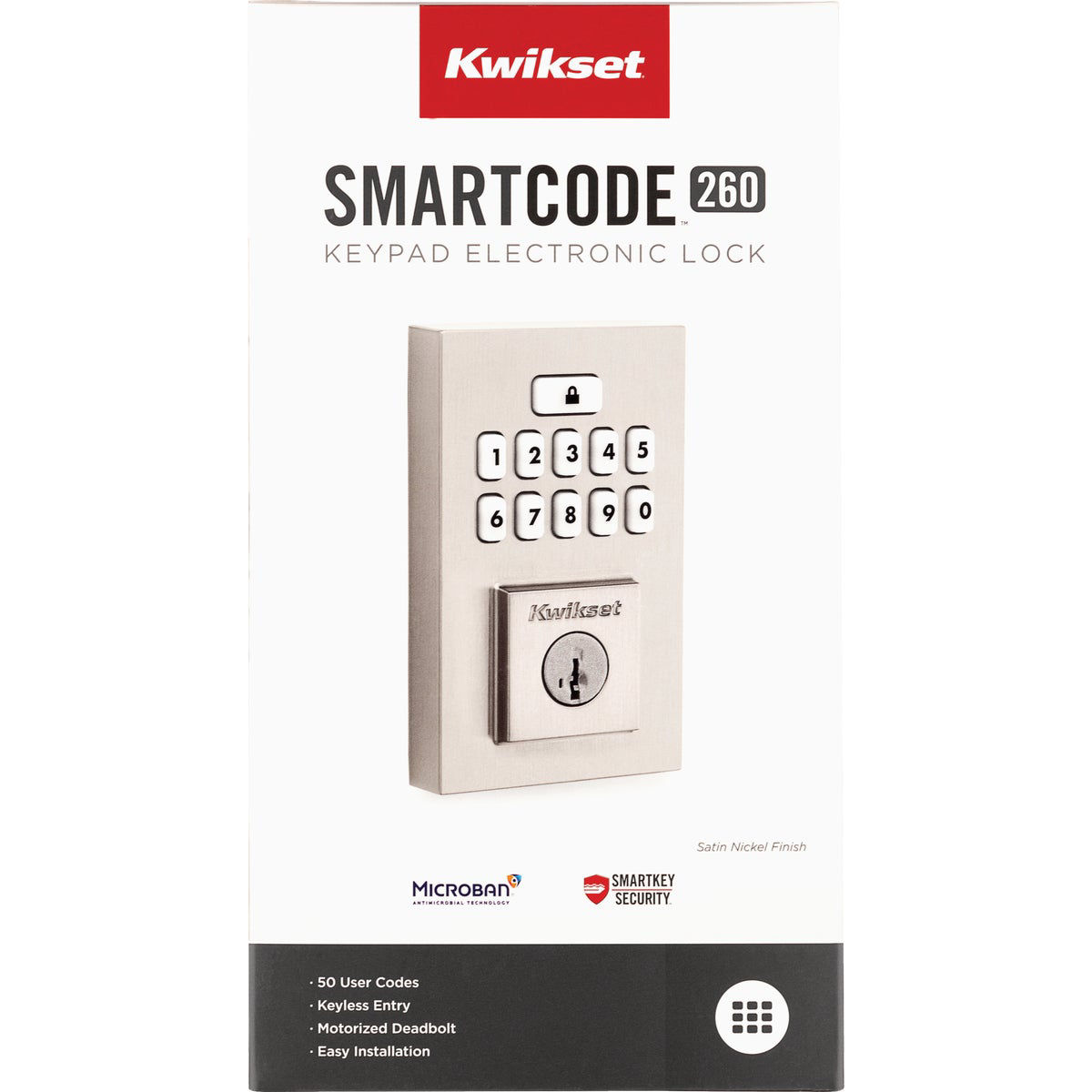 Kwikset Signature Series Contemporary SmartCode Satin Nickel Electronic ...