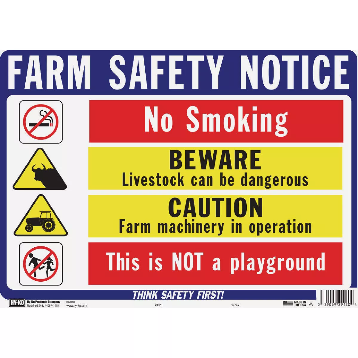 Hy-Ko Farm Safety Notice Sign | Do it Best