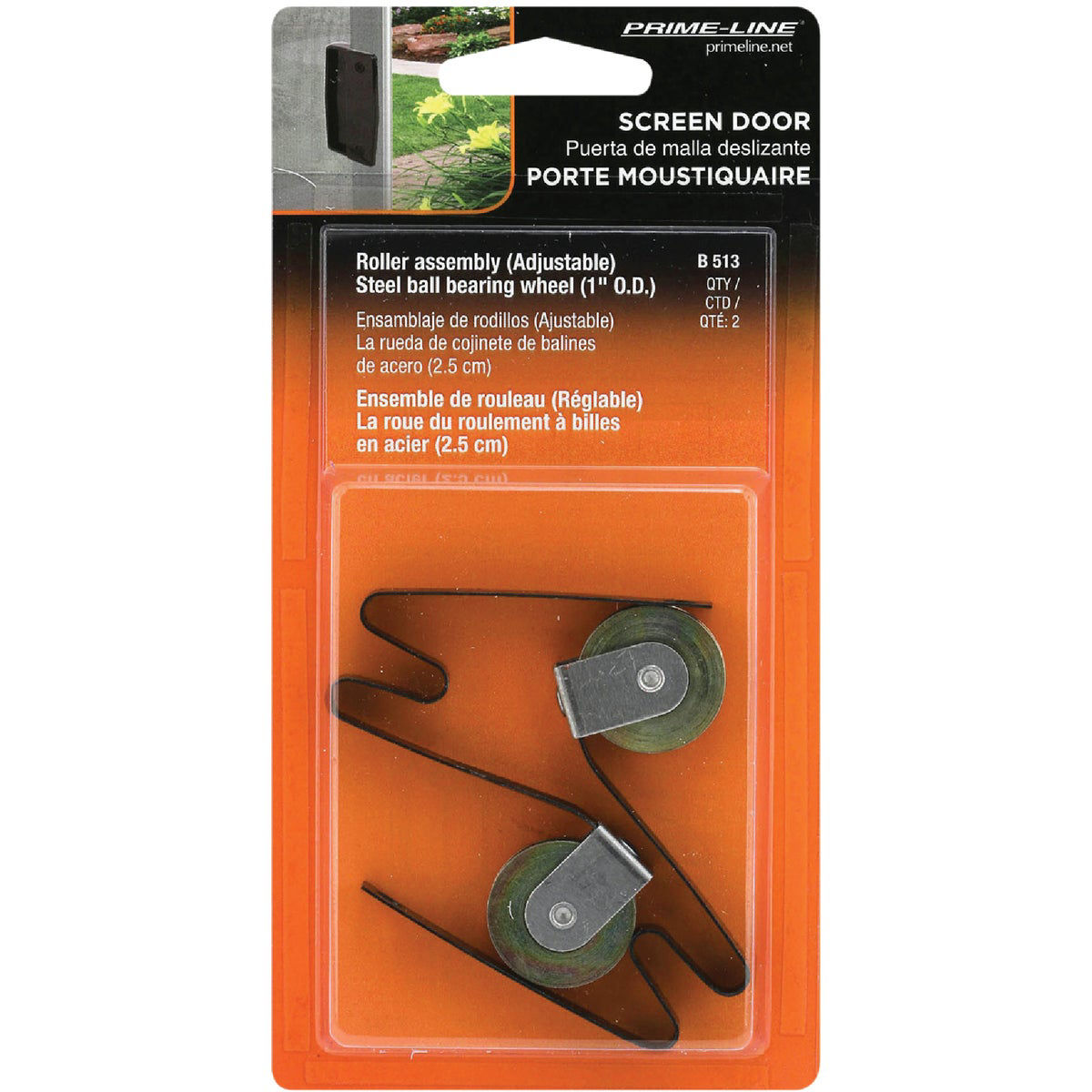 Prime-Line 1 In. Steel Screen Door Tension Springs with Steel Roller (2 ...