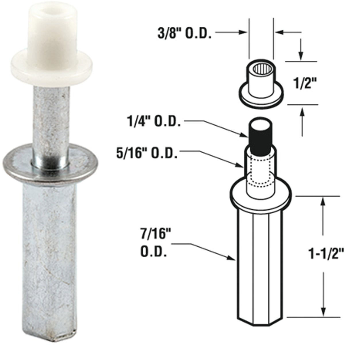 Prime-Line Steel Base Bifold Door Top Mount Pivot (2-Pack) | Do it Best