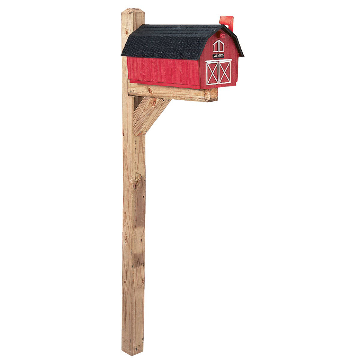 Flambeau Rustic Barn Design Plastic Post Mount Mailbox | Do it Best