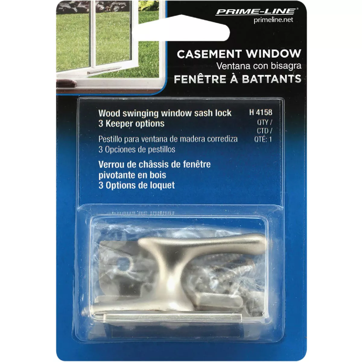 Prime-Line Satin Nickel Casement Window Lock With Keepers | Do it Best