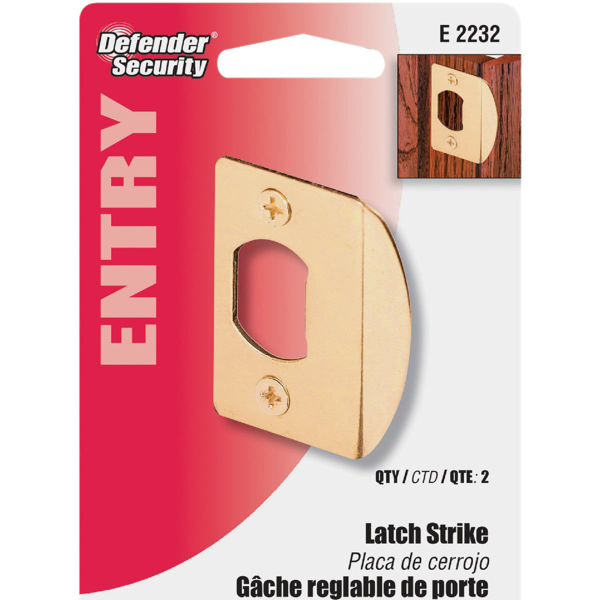 Defender Security Brass 1-3/4 In. Lip Strike Plate | Do it Best