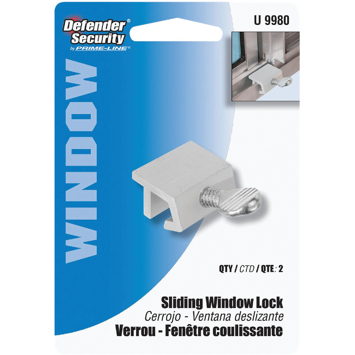 Defender Security Aluminum Heavy-Duty Sliding Window Lock (2 Count ...