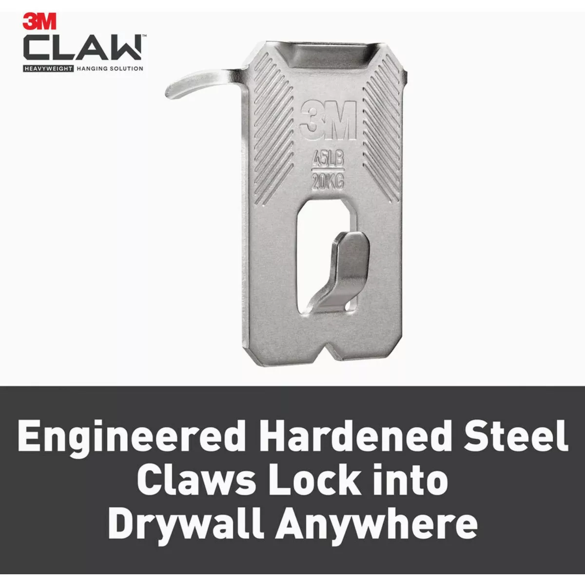 3M Claw Drywall Picture Hanger with Temporary Spot Marker, Holds 45 Lb ...