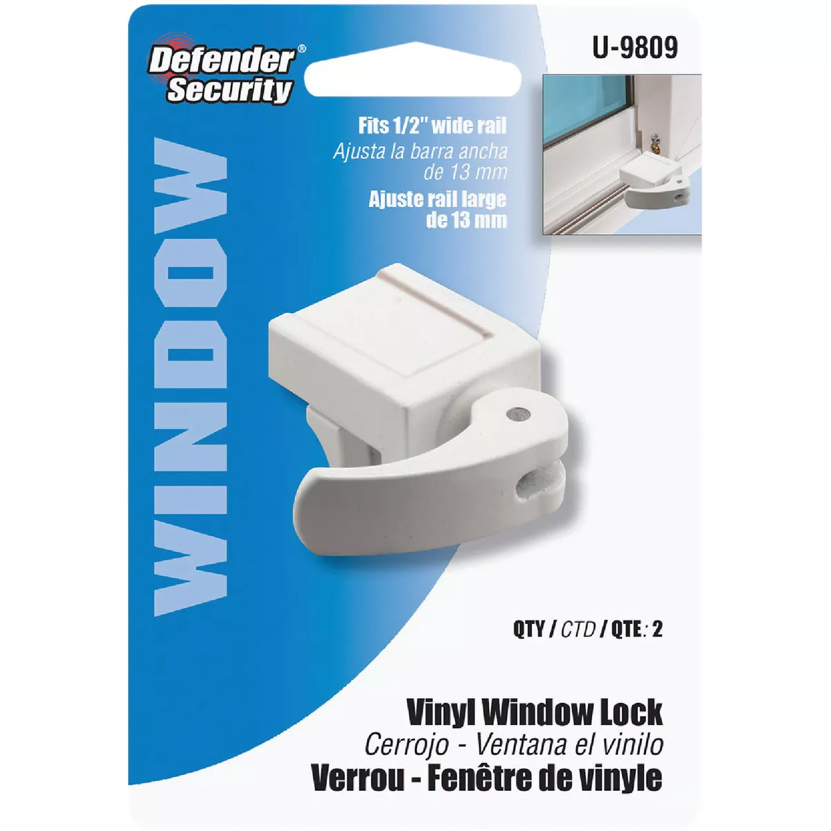 Defender Security White Vinyl Sash Lock (2-Pack) | True Value Hardware