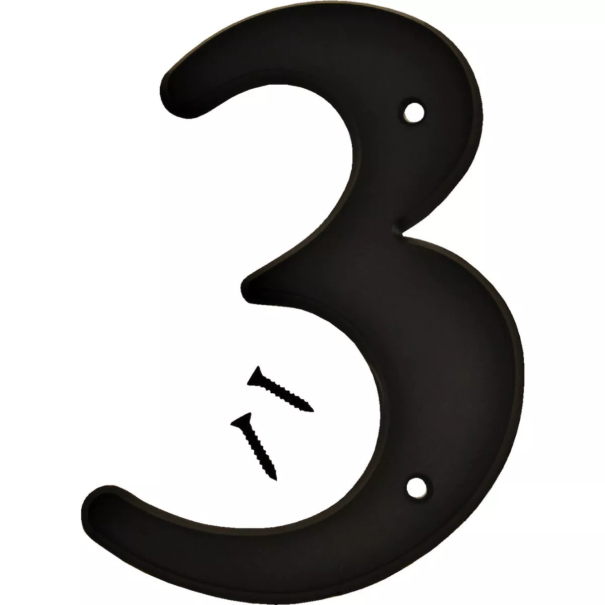 Hy-Ko 6 In. Black Gloss House Number Three | Do it Best