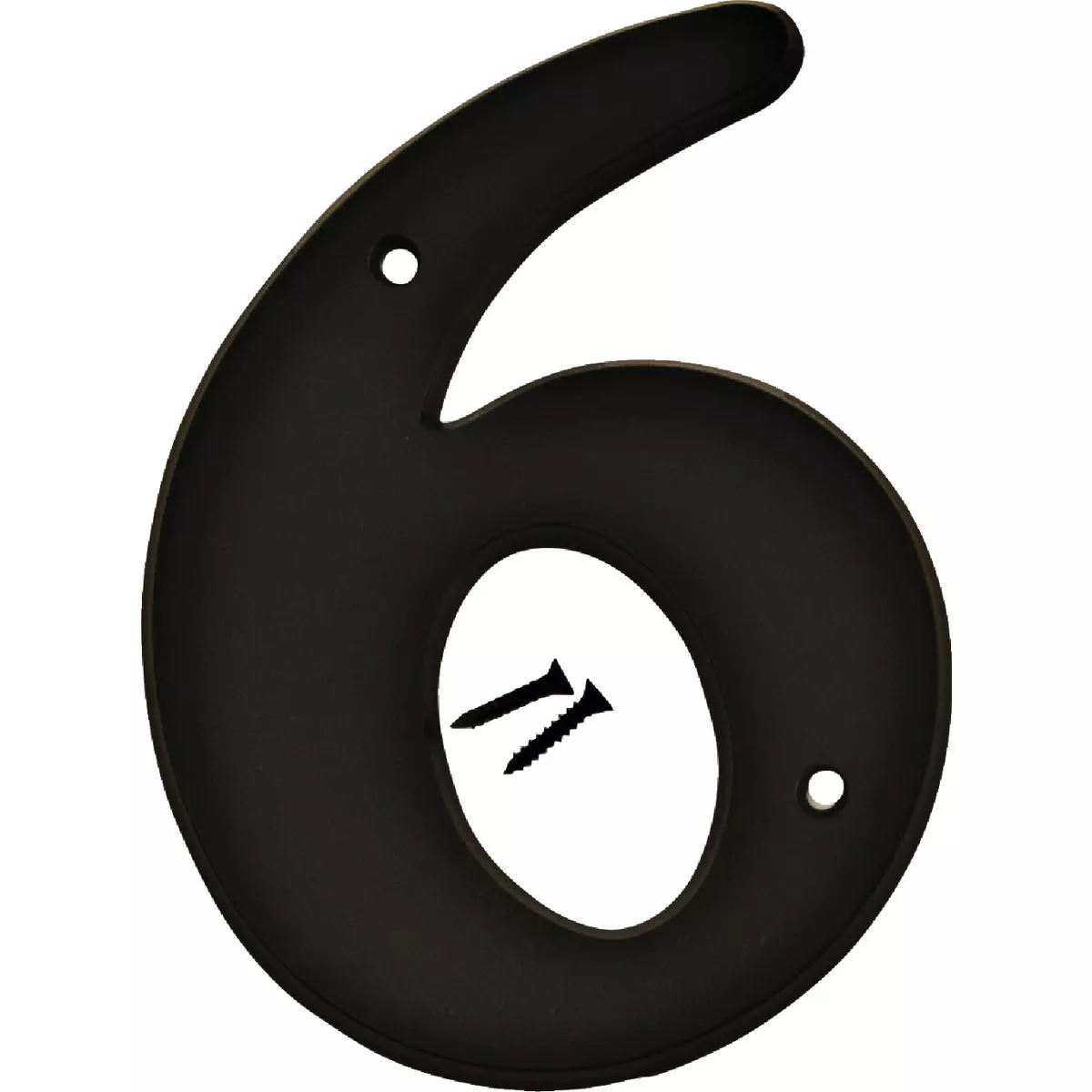 Hy-Ko 6 In. Black Gloss House Number Six | Do it Best