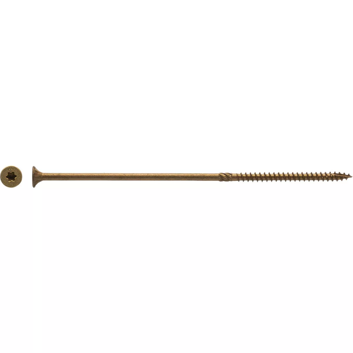 Big Timber #14 x 8 In. Bronze Star Drive Flat Head Wood Screw (25-Count ...