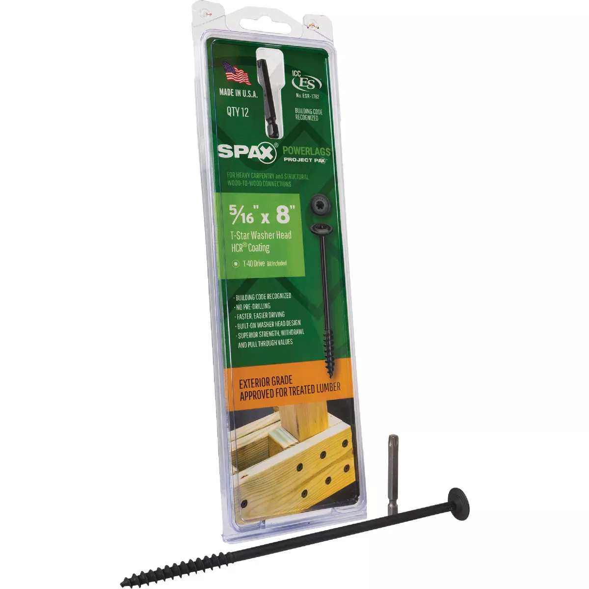 SPAX Powerlag 5/16 In. x 8 In. T40 Washer Head HCR (Exterior Rated) Lag ...