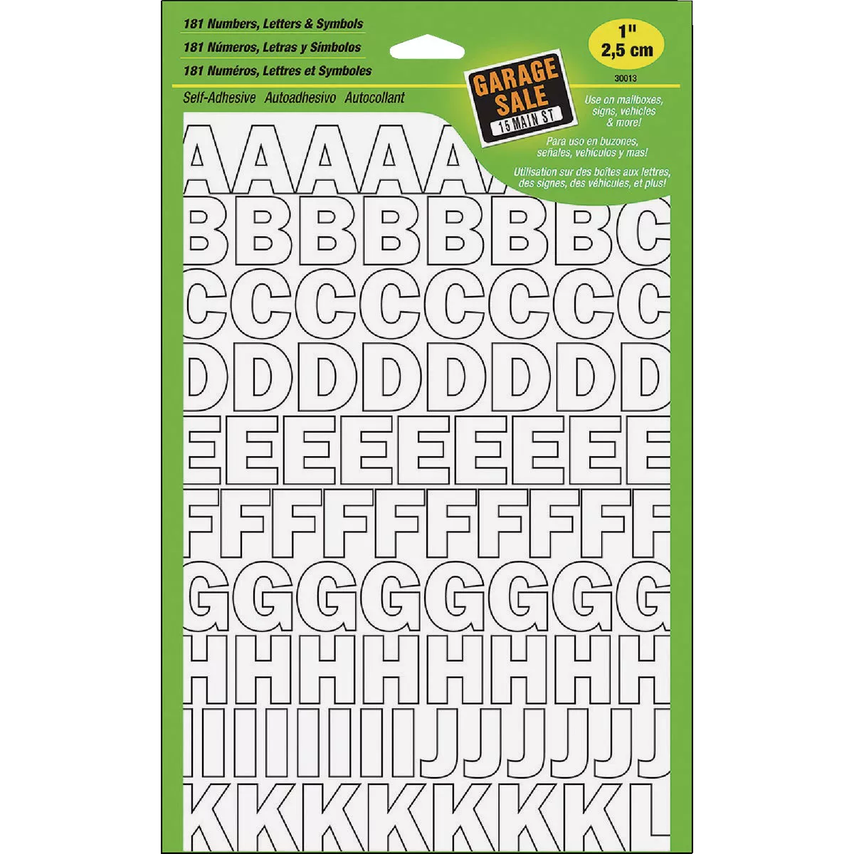 Hy-Ko 1 In. Vinyl Numbers, Letters & Symbols | True Value Hardware