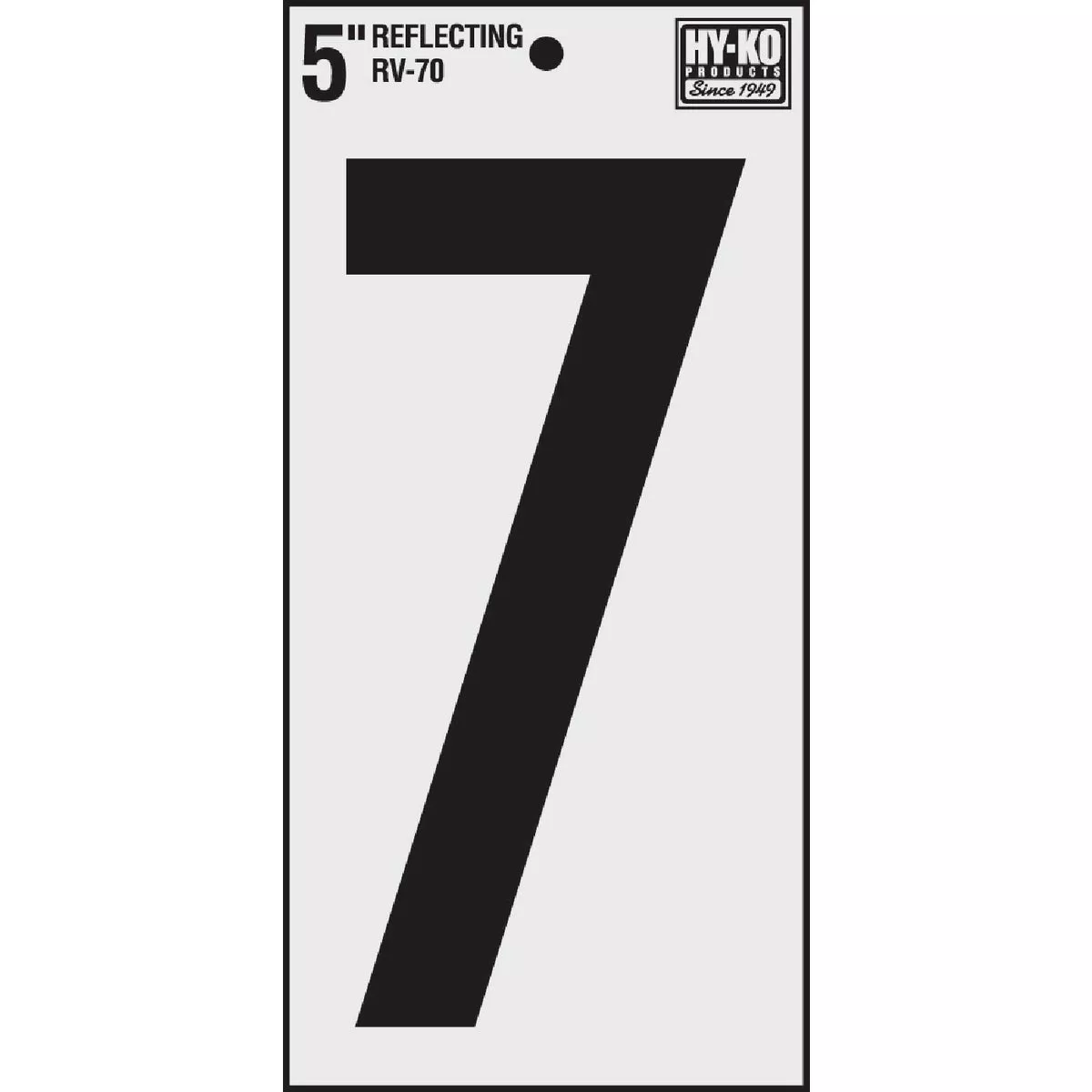Hy Ko Vinyl 5 In Reflective Adhesive Number Seven True Value Hardware 5779