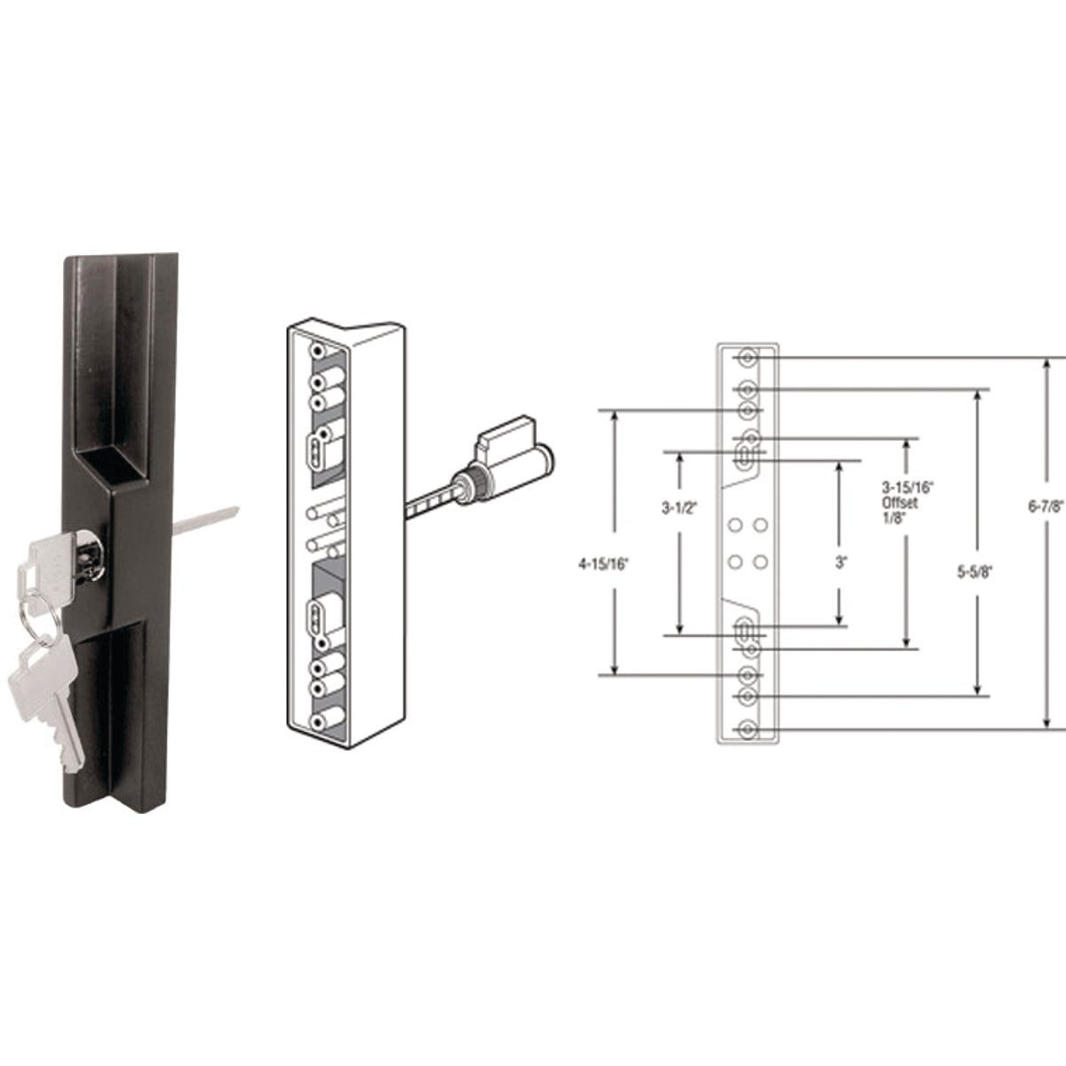 Prime-Line Sliding Patio Door Pull & Keyed Locking Unit | Do it Best
