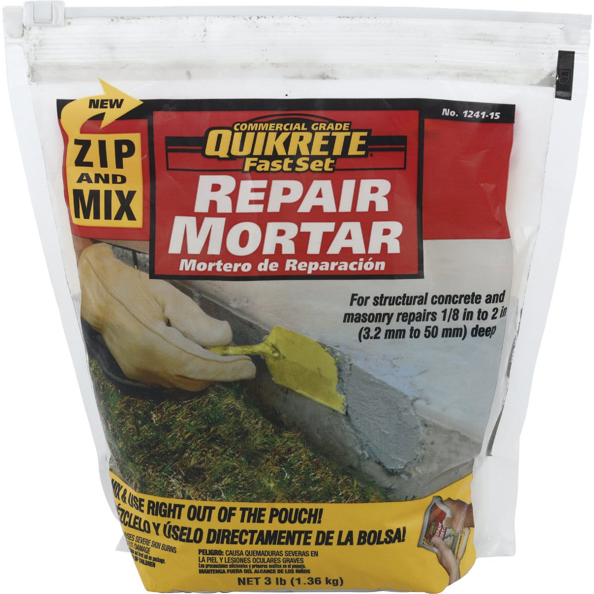Quikrete Zip & Mix Mortar Polymermodified 3 Lb. Repair Mortar Mix | Do ...