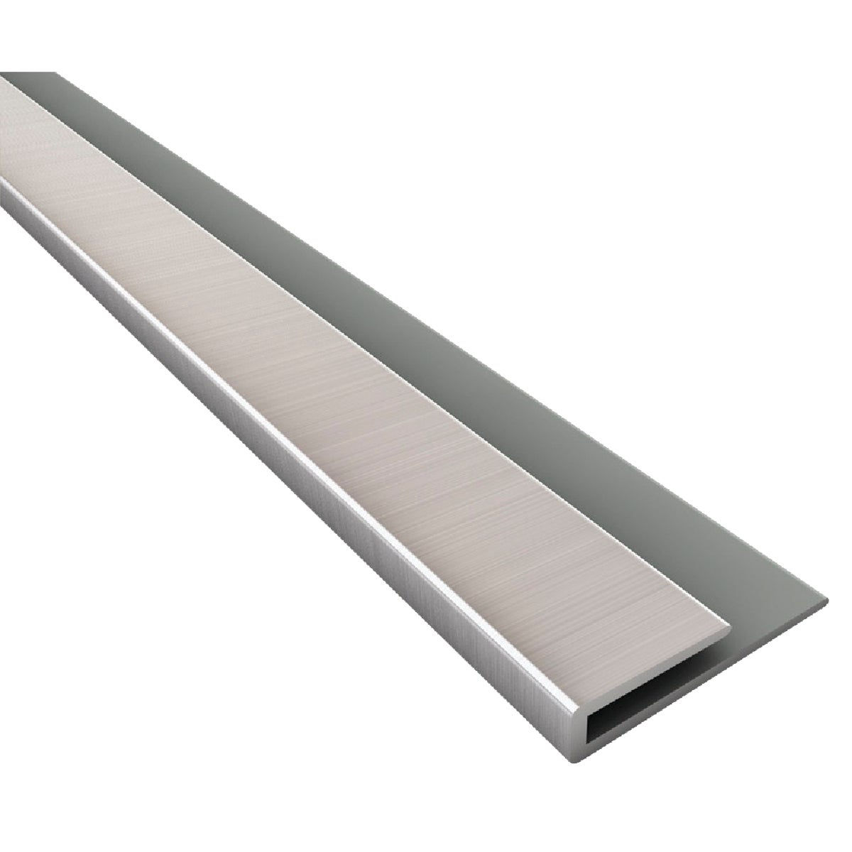 Fasade 18 In. Thermoplastic J-Edge Backsplash Trim, Brushed Nickel | Do ...