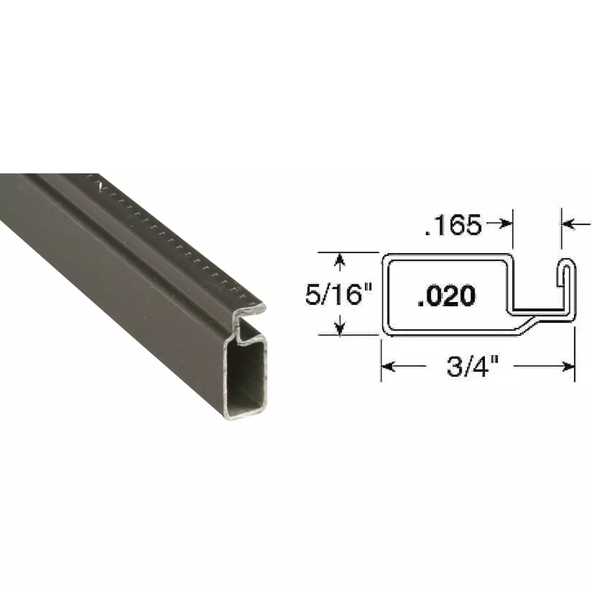 Prime-Line Make-2-Fit 3/4 x 5/16 x 72 Bronze Aluminum Screen Frame | Do ...