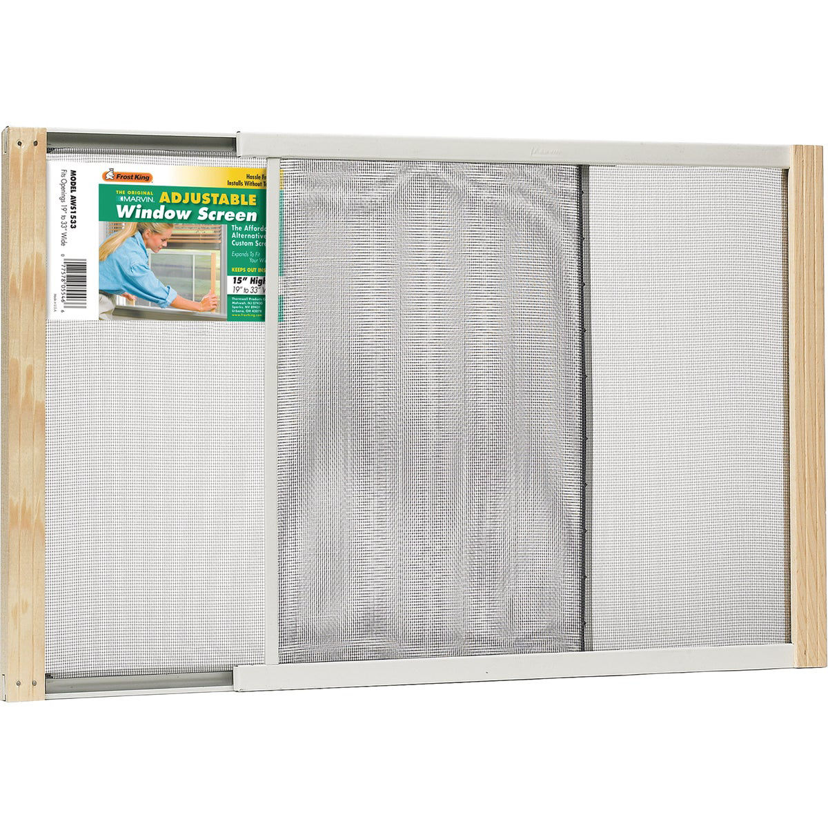 W.B. Marvin 15 In. x 19-33 In. Adjustable Window Screens by Frost King ...