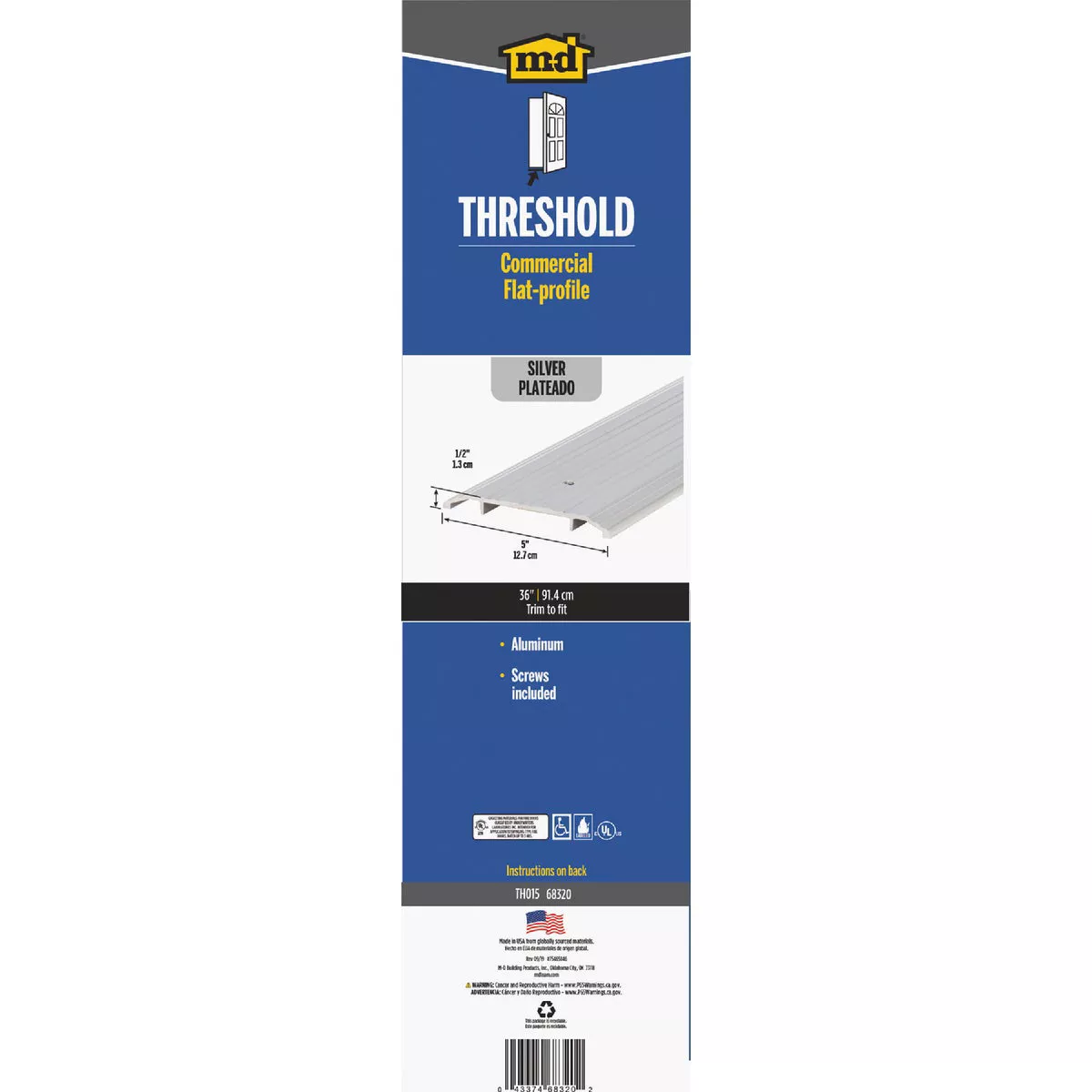 M-D Building Products 5 In. x 1/2 In. x 36 In. Silver Aluminum ...