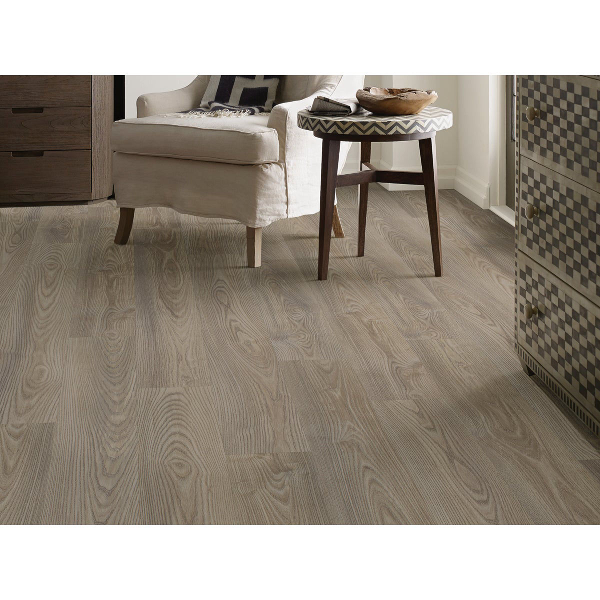 Shaw Floorte Pro Anvil Plus Grey Chestnut 7 In. W x 48 In. L Vinyl ...