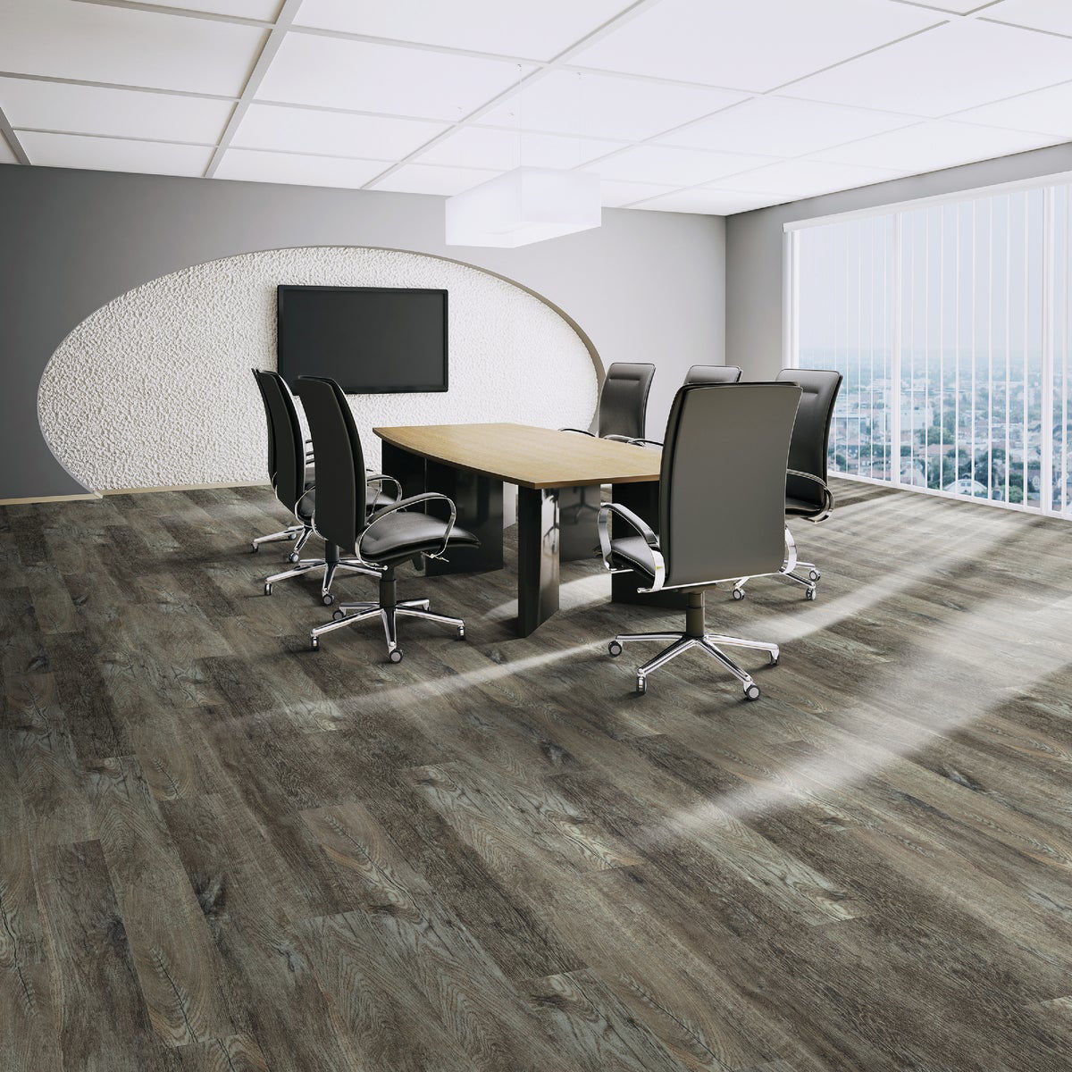 Floorte Pro Endura 512C Plus Smoky Oak 7 In. W x 48 In. L Vinyl Rigid ...