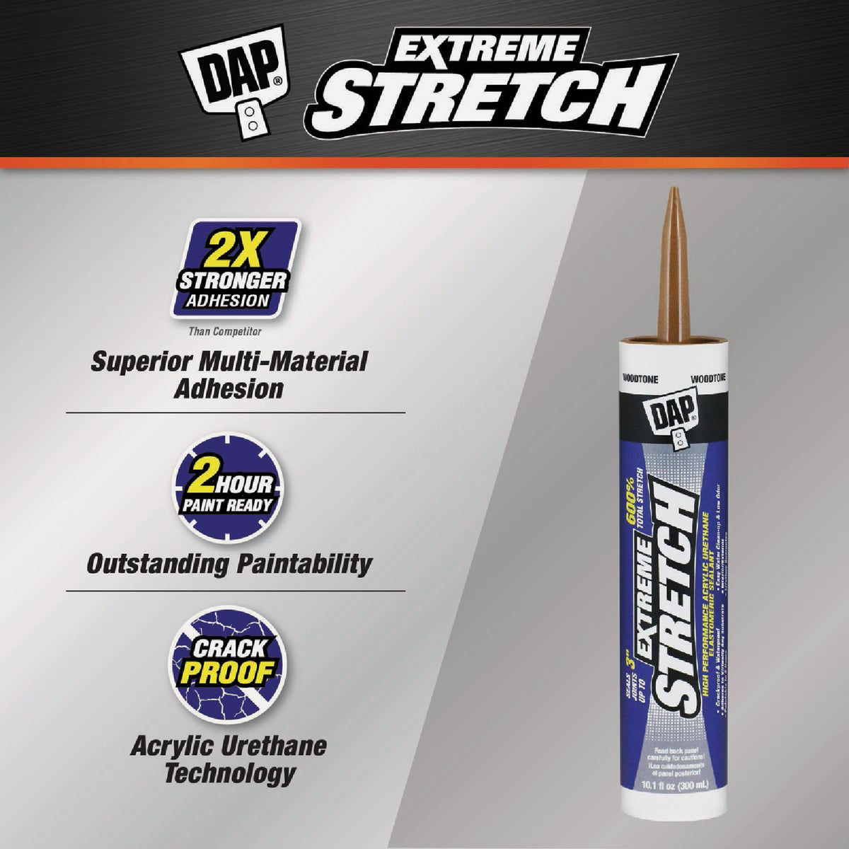 Dap Extreme Stretch 10.1 Oz. Woodtone Acrylic Urethane Premium ...