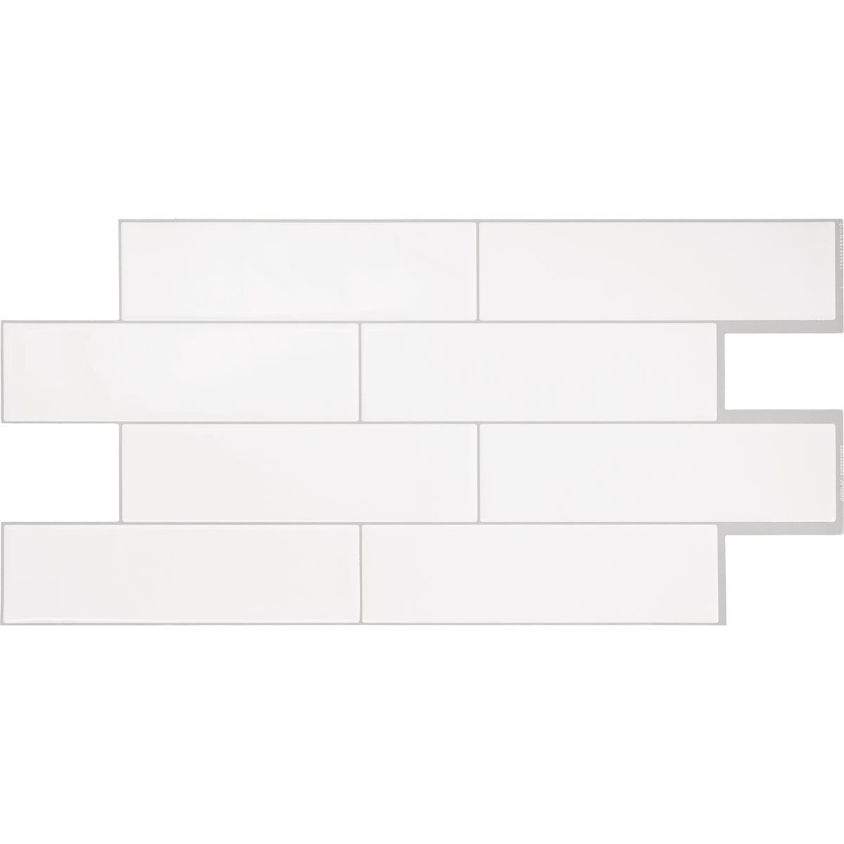 Smart Tiles Approx. 11 In. x 22 In. Glass-Like Vinyl Backsplash Peel ...