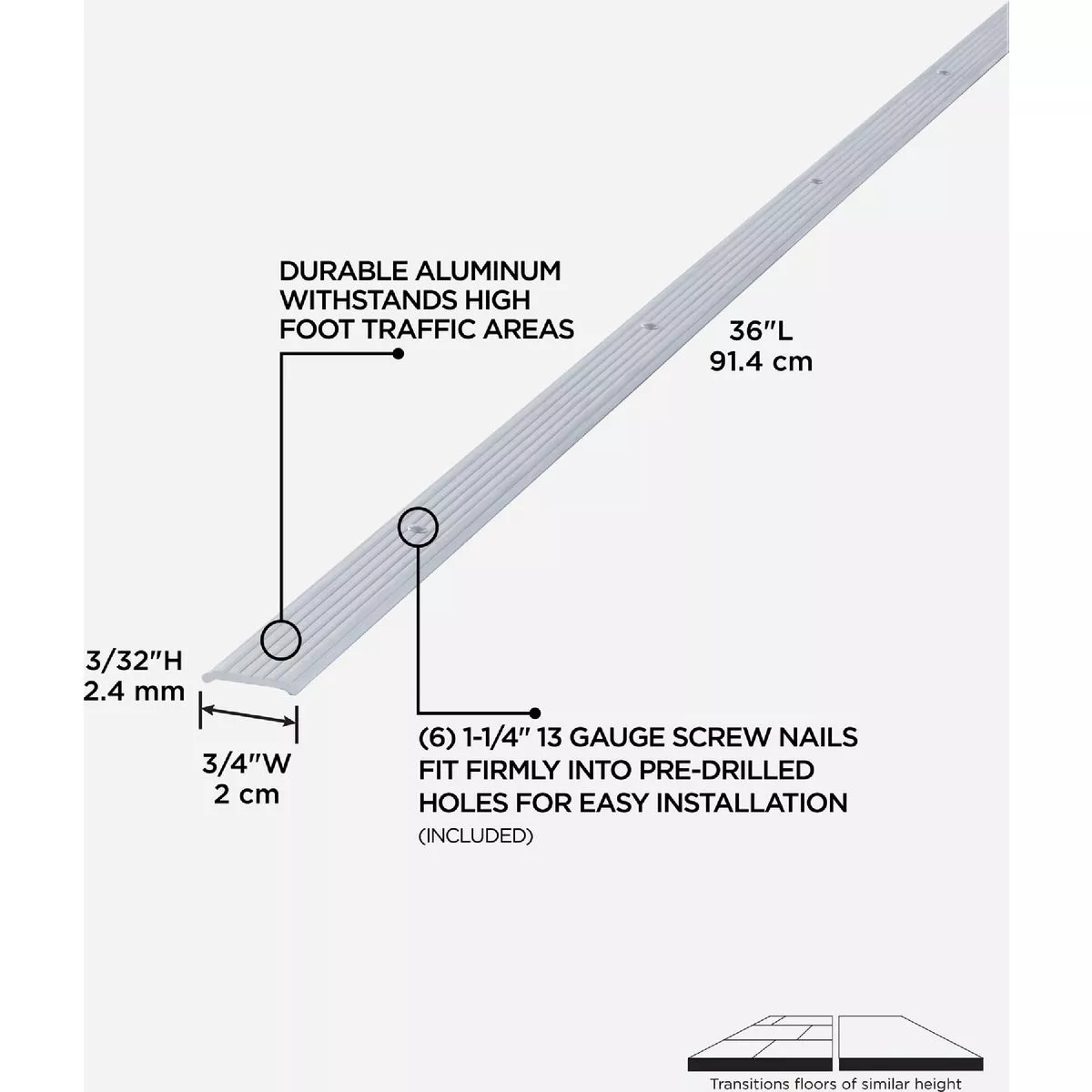 M-D Building Products 3/4 In. x 36 In. Silver Aluminum Seam Binder with ...