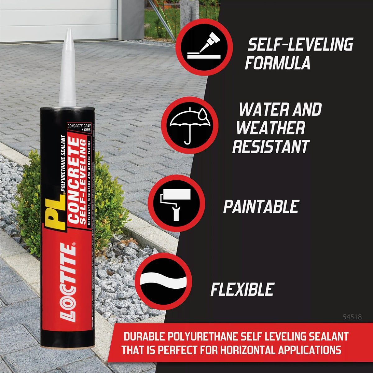 Loctite Pl Self-Leveling Sealant 10 Oz Limestone Gray Concrete Sealant ...