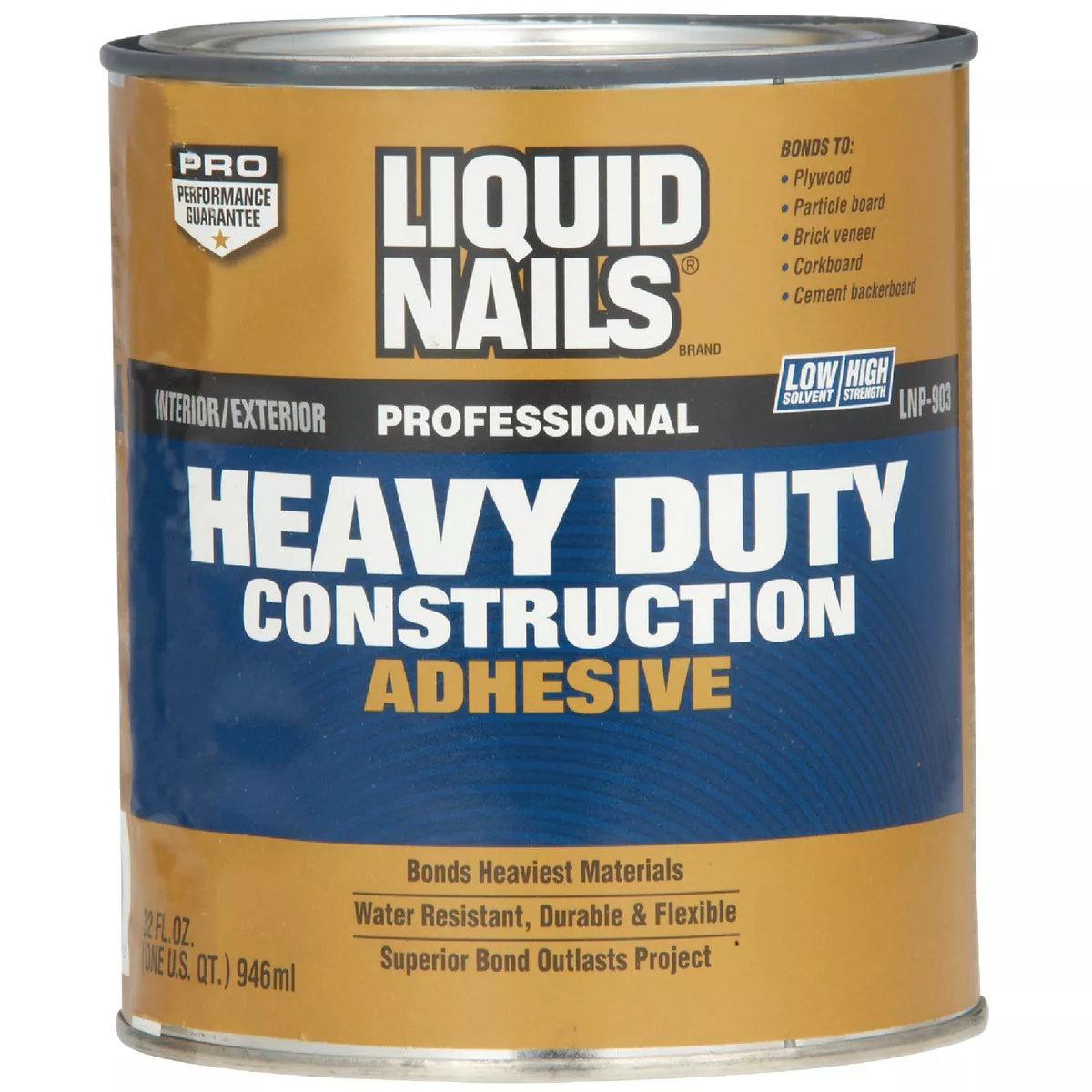 Liquid Nails 1 Qt. Professional Heavy Duty VOC Construction Adhesive ...
