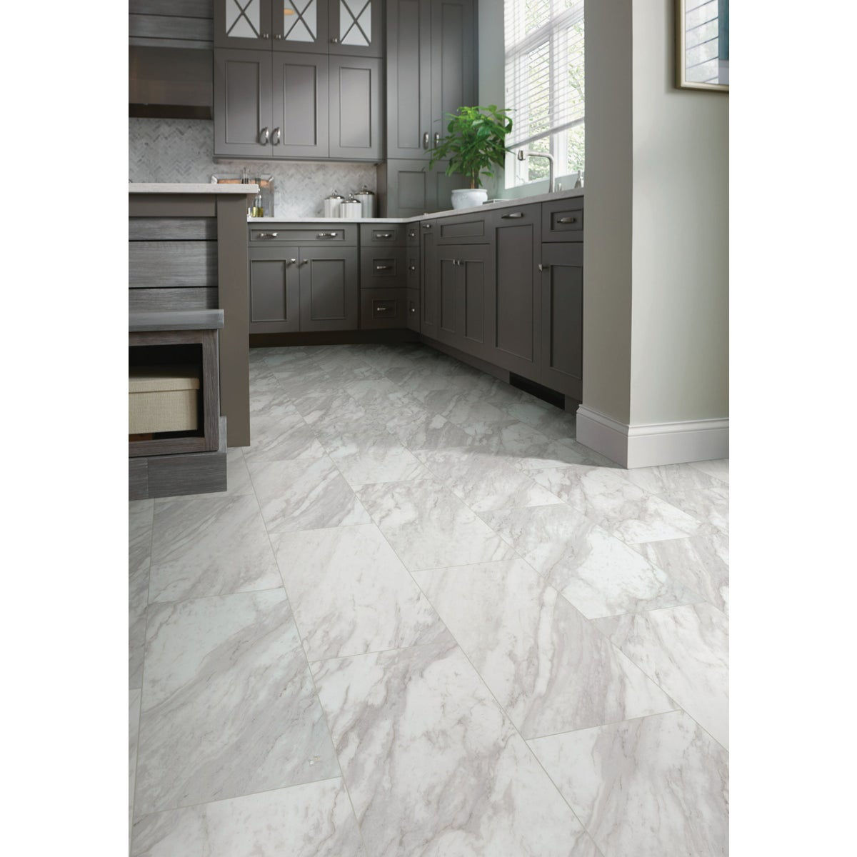 Floorte Pro Paragon Tile Plus Oyster 12 In. x 24 In. Vinyl Floor Tile ...