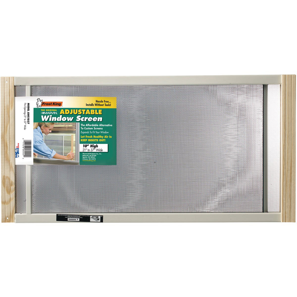 W.B. Marvin 10 In. x 21-37 in. Adjustable Window Screens by Frost King ...